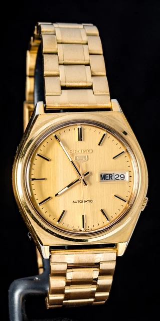 SEIKO 5 GOLD-TONE Men's Automatic Cal. 7009 Watch (Vintage)- Ø36mm Case, Working £75.00 ...