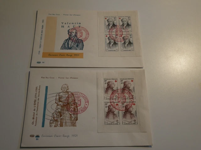 FRANCE CARNET CROIX Rouge 1959 Sur Lettre 1Er Jour. Bonne Cote EUR 15,50 - PicClick FR