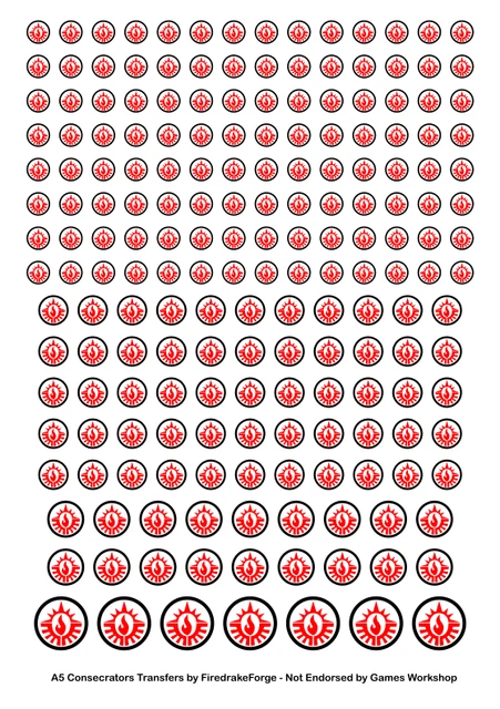 WARHAMMER 40K DARK Angels Consecrators Custom Transfer Sheet A5 £7.99 ...