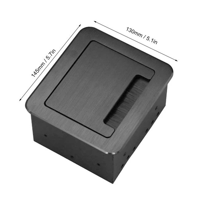 TABLE RECEPTACLE RECESSED Connectivity Box 3 Hole Outlet Flip Cover SP5 ...