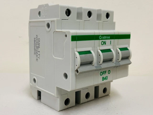 CRABTREE POLESTAR 40A Type B Triple Pole Circuit Breaker 40 Amp MCB ~ 63B/40 £89.94 - PicClick UK