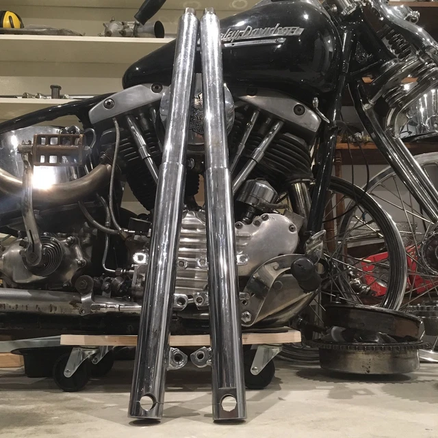 BARNEYS LOWER LEGS Vintage Chopper 41mm Forks Harley Davidson barney ...