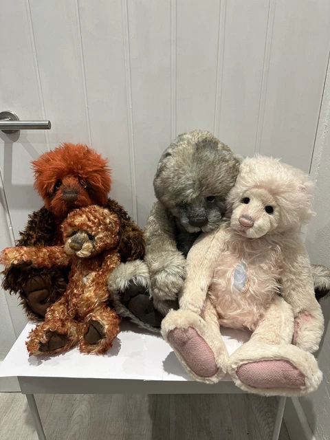CHARLIE BEARS COLLECTION X4 Stuffed Factory Error Bears RARE £127.00 ...