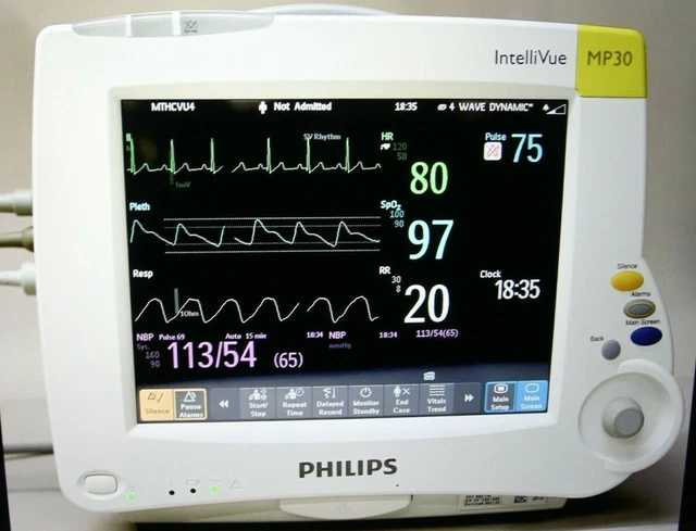 PHILIPS INTELLIVUE MP30 M8002A W/ M3001A recorder free FedEx 3day90 day ...