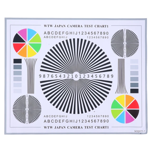 COLOR WHEEL CHART Camera Focus Test Chart Lens Color Calibration Card ...