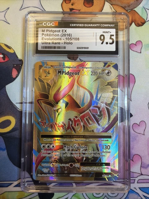 2016 POKÉMON XY Evolutions Mega Pidgeot EX FA 105/108 CGC 9.5 $80.00 ...