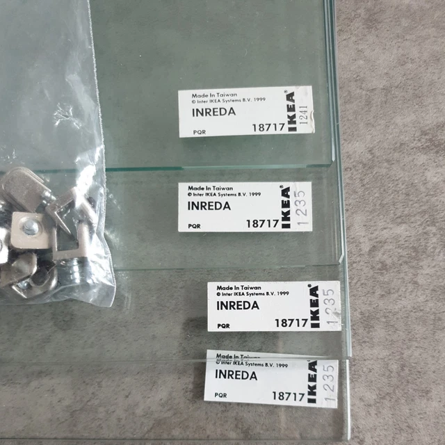 4X IKEA INREDA Glass Shelves 56x36 cm Model 18717 – for BESTA with ...