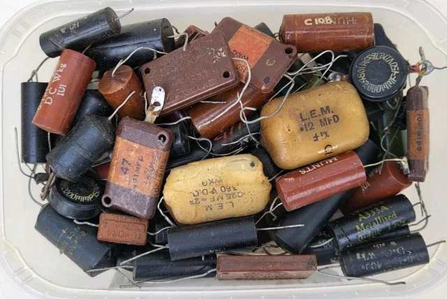 VINTAGE VALVE RADIO Amplifier Silver Mica/Paper Capacitors £5.92 ...