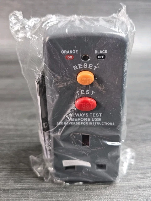 GROUND FAULT CIRCUIT Interrupter RCD Plug Reset Test Button Safety £10. ...