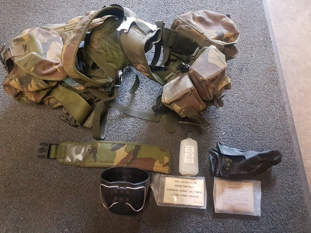 GENUINE BRITISH ARMY PLCE DPM Webbing Belt Rig Yoke + pouches & O/A ...