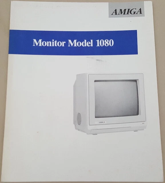 COMMODORE AMIGA MONITOR Model 1080 Original Manual User Guide £13.35 ...