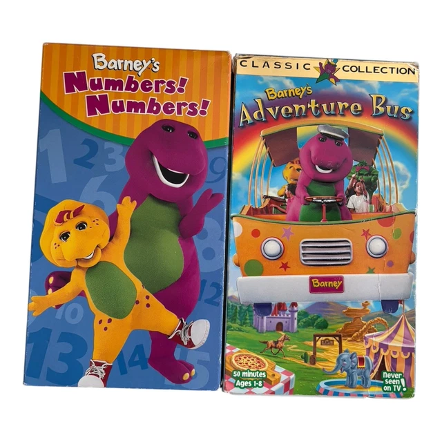 2 BARNEYS ADVENTURE Bus And Numbers Numbers VHS Tapes Tested Work Great ...