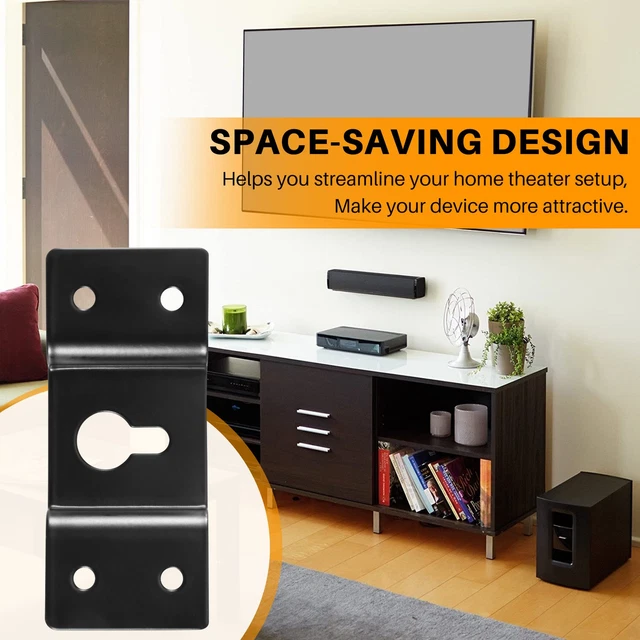 8X(DIY AUDIO SOUND Box Speaker Wall Mount Iron Hook Hanger Plate 5PCS ...