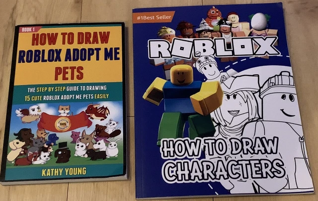 HOW TO DRAW Roblox Characters & Adopt Me Animals : 2 Step by step Books ...
