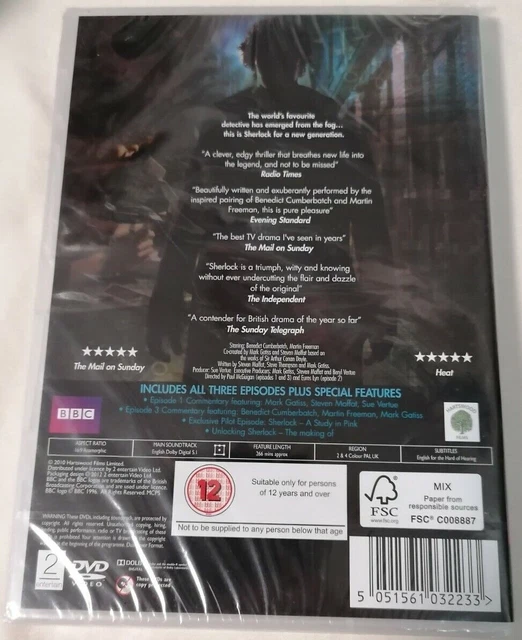 DVD BOX SET - *New & Sealed* BBC Sherlock Complete Series One ...
