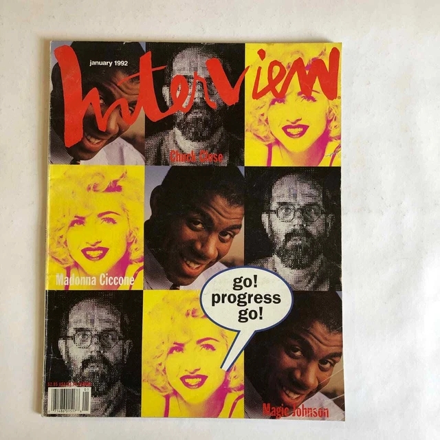ANDY WARHOL'S INTERVIEW Magazine January 1992, Magic Johnson Madonna ...