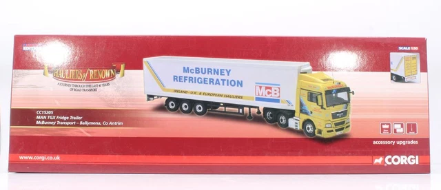 CORGI 1:50 SCALE Cc15205 Man Tgx Fridge Trailer £84.50 - PicClick UK