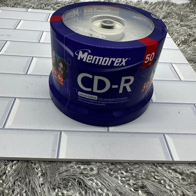 MEMOREX CD-R 700MB 80Min Recordable Discs 50 Pack Computer Data Storage ...