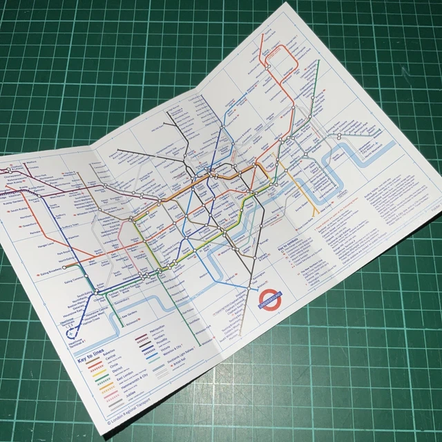 TUBE MAP APRIL 1996 London Underground Diagram Of Lines Apr Folder 11. ...