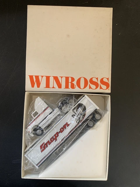 * VINTAGE - WINROSS - Snap-On Tools - TRACTOR TRAILER w BOX - Unused w ...