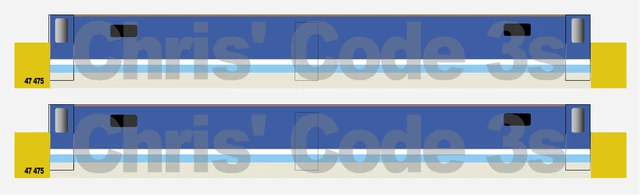 ADHESIVE VINYL CLASS 47 Decal N gauge Dapol / Graham Farish ...