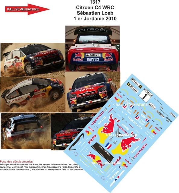 DECALS 1/43 CITROEN C4 Wrc Sebastien Loeb Rallye Bulgarie Bulgaria 2010 ...