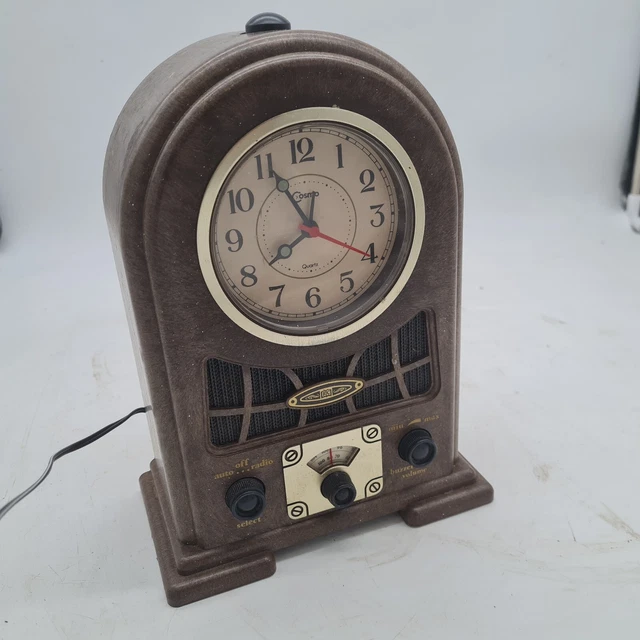 VINTAGE COSMO NOSTALGIA FM/AM Analogue Alarm Clock Radio CR2515 - All ...