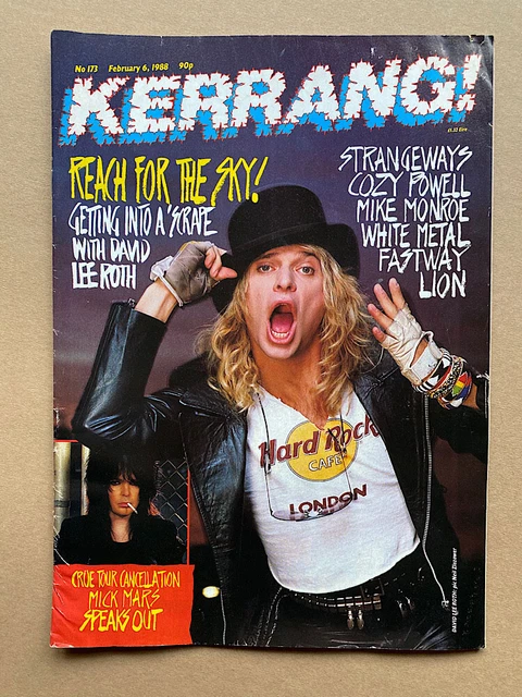 DAVID LEE ROTH KERRANG NO.173 MAGAZINE FEBRUARY 6 1988 David lee roth ...