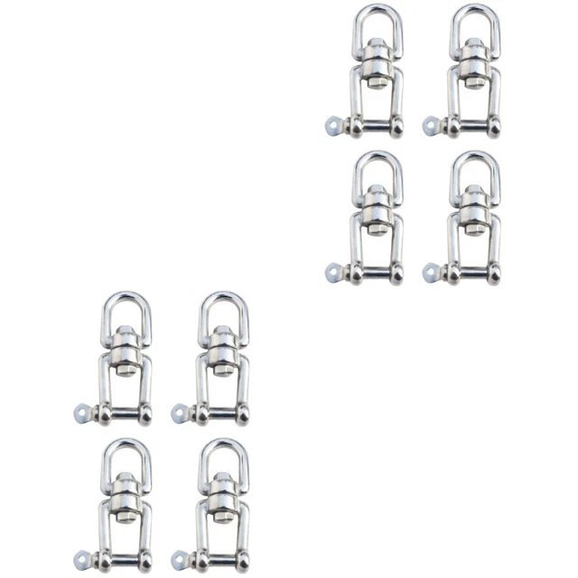 2 PCS STAINLESS Steel Round Connector Rings Swivel Snap Hook Marine £38 ...