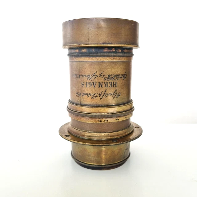 HERMAGIS PETZVAL PORTRAIT N°6 f3.8 250mm large format wet plate EUR 590 ...