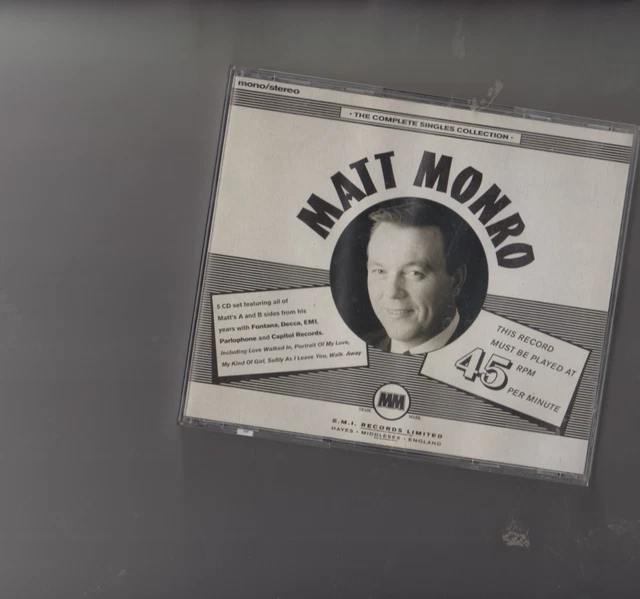 MATT MONRO COMPLETE Singles Collection CD £14.99 - PicClick UK