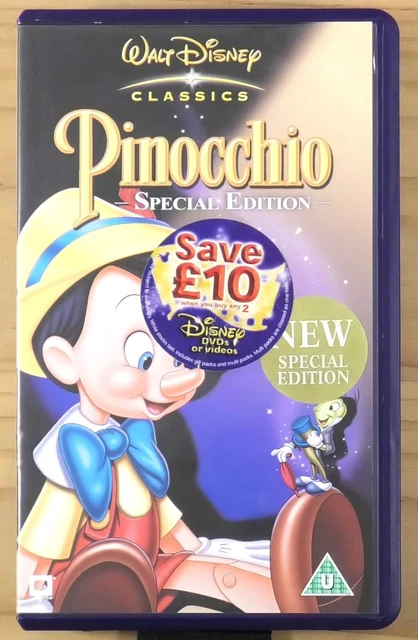 PINOCCHIO: SPECIAL EDITION (RARE UK Disney VHS!) £5.99 - PicClick UK