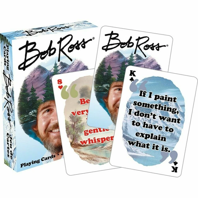 BOB ROSS PLAYING CARDS - BOB ROSS QUOTES VERSION 2 : NEW $14.50 ...