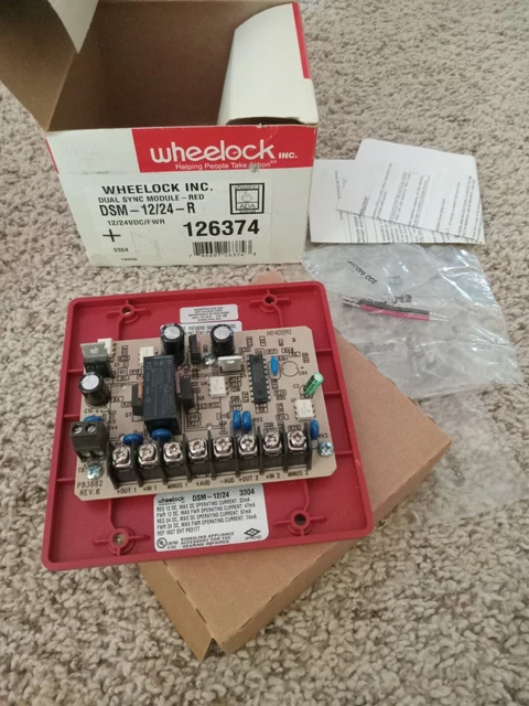NEW WHEELOCK DSM-12/24-R 126374 Dual Sync Fire Alarm Module $10.00 ...