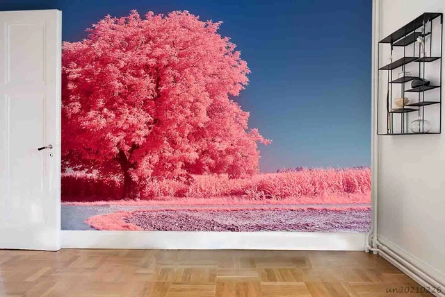 3D BAUM WIESE Straße Himmel Blatt Tapete Wandgemälde Fototapete Wandaufkleber EUR 39,56 ...