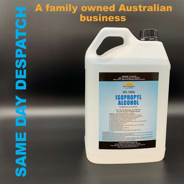 ISOPROPYL ALCOHOL, IPA, Lab Grade Best Value, Rubbing IPA, 5L, 100% ...