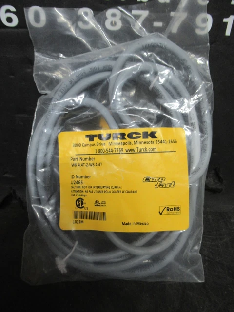 NEW IN BAG Turck Wk4.4T-2-Ws4.4T Eurofast Dual-Ended Cordset **Warranty** $46.69 - PicClick CA