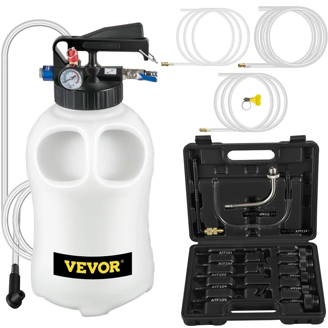 VEVOR TRANSMISSION FLUID Pump ATF Refill Pump Kit 10L with 14 Most Used ...