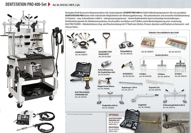 GYS SPOTTER AUSBEULSPOTTER Dentstation Pro 400 Set D36126 Profi ...