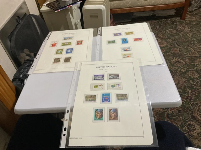 UNITED NATIONS MNH x 3 stamp sheets,circ 1972/74 £1.44 - PicClick UK