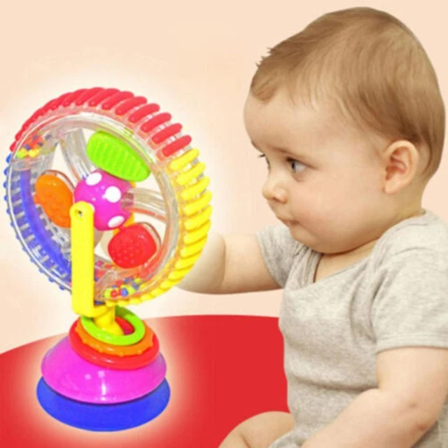 GIFT ROTATE WINDMILL Suction Chair Toy Rainbow Ferris Wheel Infant Kid ...