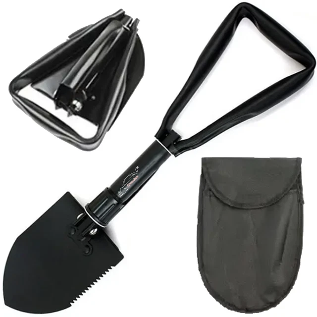 HEAVY DUTY COMPACT Army Folding Spade Shovel Camping Hiking Survival ...