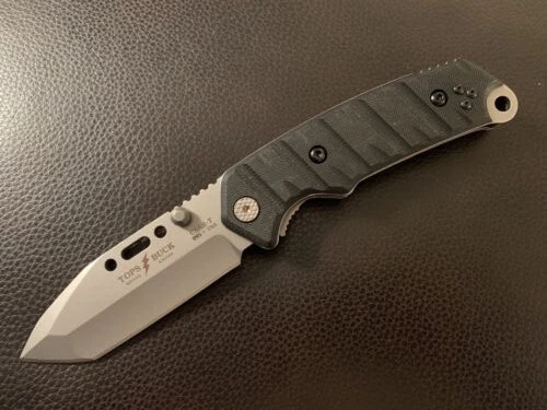 TOPS KNIVES / Buck CSAR-T 095 Liner Lock Folding Knife (3.5" Bead Blast ...