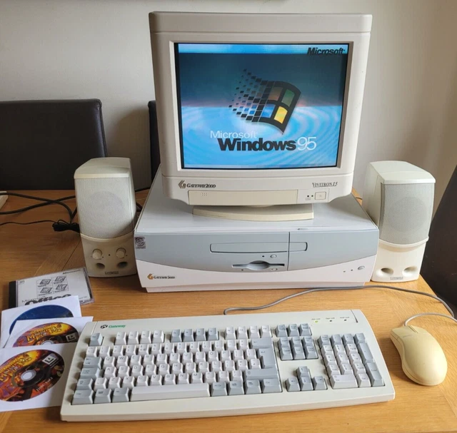 GATEWAY 2000 LP MINI-DESKTOP 1997 PC Intel P55C-200 Windows 95/DOS ...