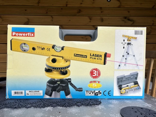 POWERFIX PLW 670 Laser Spirit Level With Tripod. £45.00 - PicClick UK