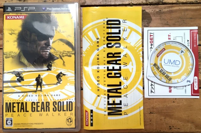 METAL GEAR SOLID Peace Walker Complet Boîte Notice Sony Psp Ntsc Jap ...