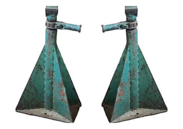 VINTAGE PAIR INDUSTRIAL Cable Drum Ratchet Axle Stands £75.00 - PicClick UK