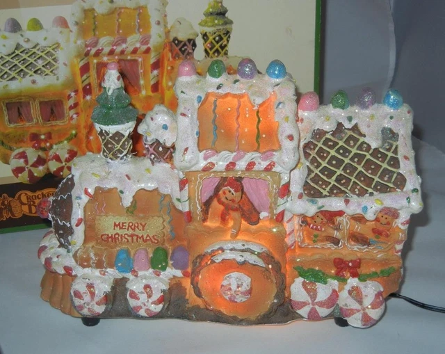 CRACKER BARREL FIBER Optic Lighted Christmas Express Train Ginger Bread ...