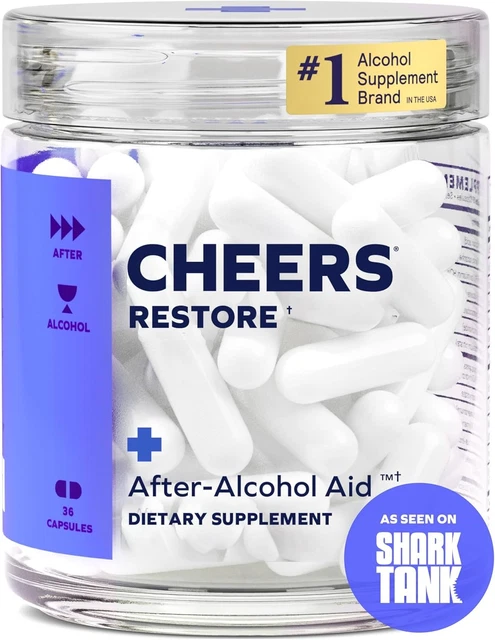 CHEERS RESTORE SUPPLEMENT w DHM + L-Cysteine After-alcohol Aid - 36Caps ...