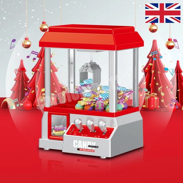 PLASTIC ELECTRONIC CLAW Machine Coin Operated Mini Candy Grab Machine ...